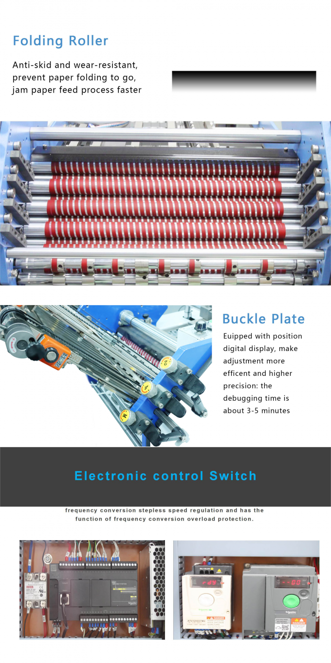 530mm Belt Driving Automatic Paper Folding Machines For Booklet