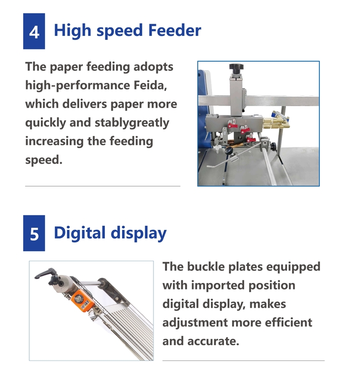 High Speed A4 Paper Folding Machine With Ultrasonic Double Sheet Detection