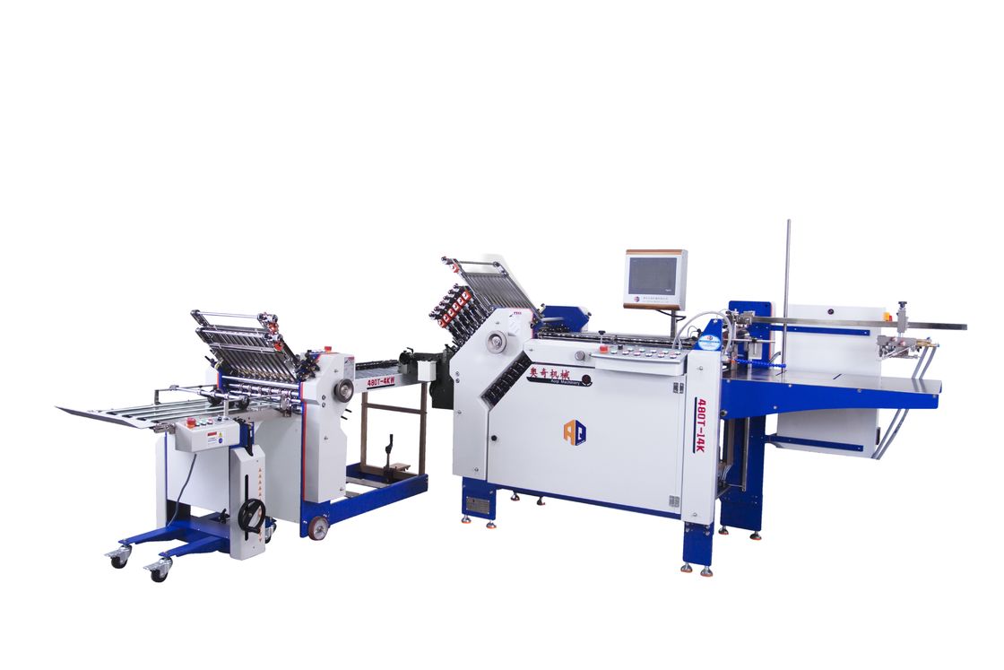 Industrial A3/A4 Size Paper Folding Machine with 14 Pockets Leaflets ...